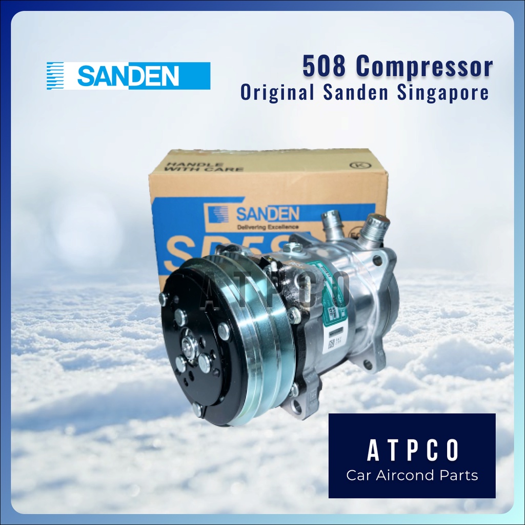 ORIGINAL UNIVERSAL SD 508 CAR AIR COND COMPRESSOR / KOMPRESSOR (508 12V ...