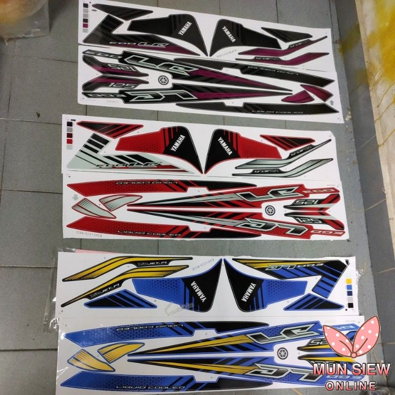 Stiker sticker body stripe cover set (3) yamaha ego lc fi | Shopee Malaysia