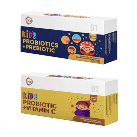 GKB Kids Probiotics & Prebiotics 2g x 30 sachets / Probiotic + Vitamin ...
