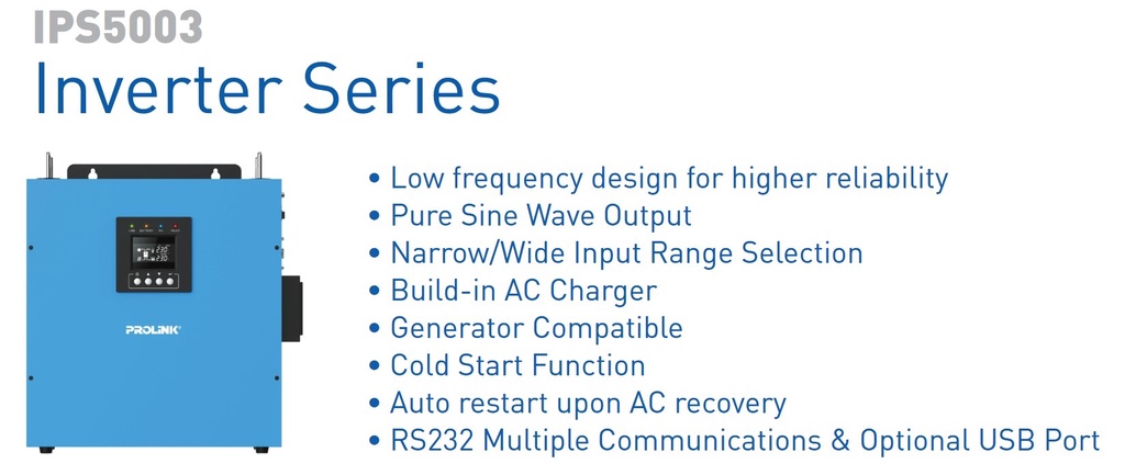Prolink 5KVA / 4000W 48Vdc to 230Vac Pure Sine Wave Low Frequency ...