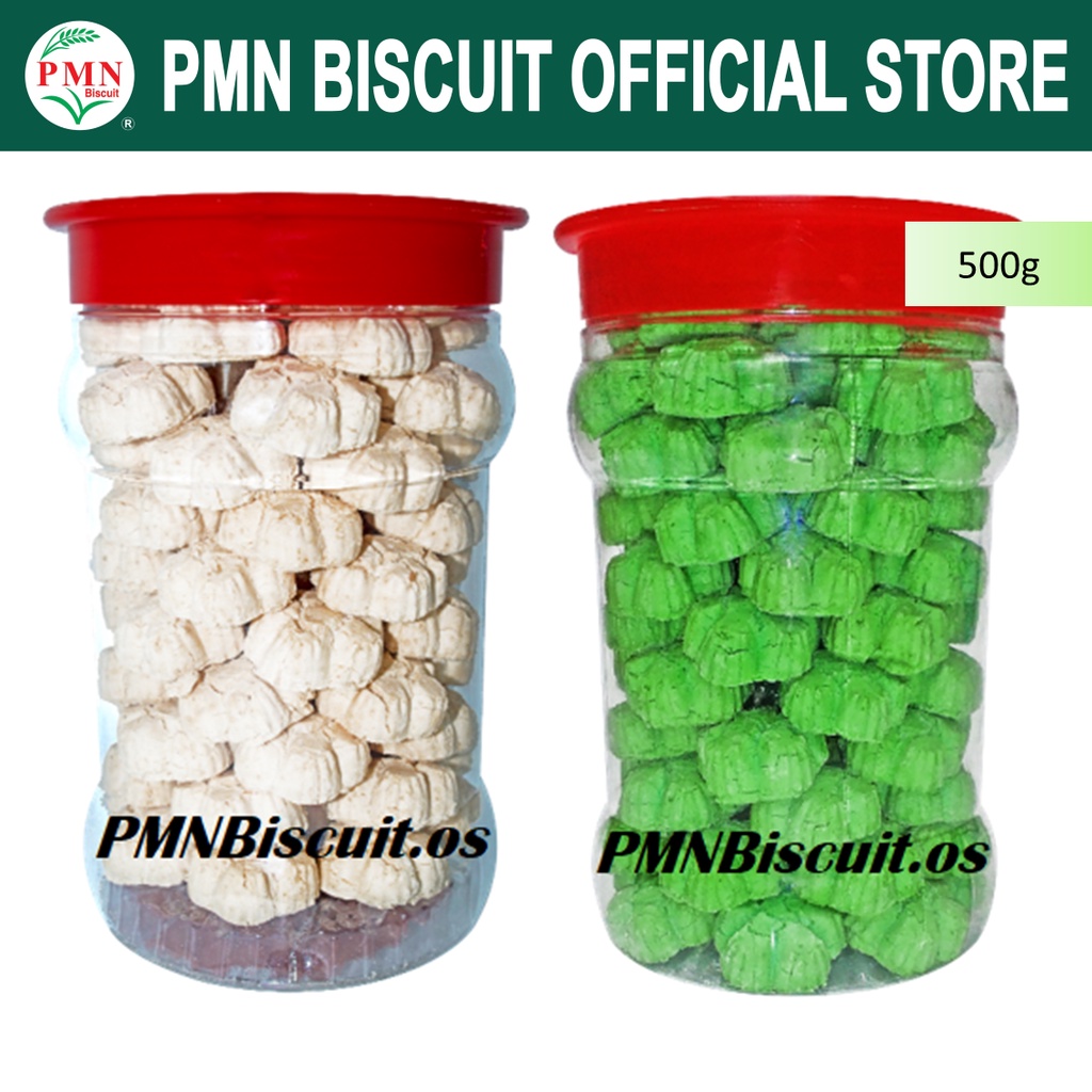 500g Kuih Bangkit Kampung/Tapioca Coconut Cookies. 入口即化 番婆饼 新年必吃年饼 ...