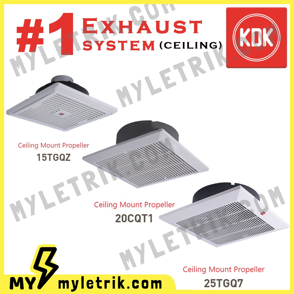 KDK Ceiling Mounted Ventilating Fan / Exhaust Fan 15TGQ (15CM / 6" Inch ...