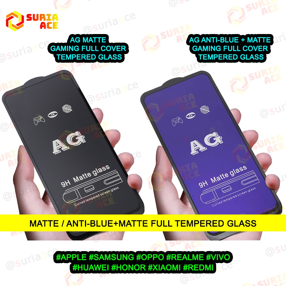 Oppo AG Gaming Matte Anti Blue A16 A16K A17 A17K A57 A76 A77 A77S A78 ...