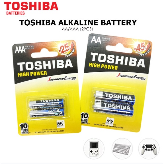 Toshiba Heavy Duty 1.5V Battery AA & AAA (4pcs)/Toshiba High Power ...