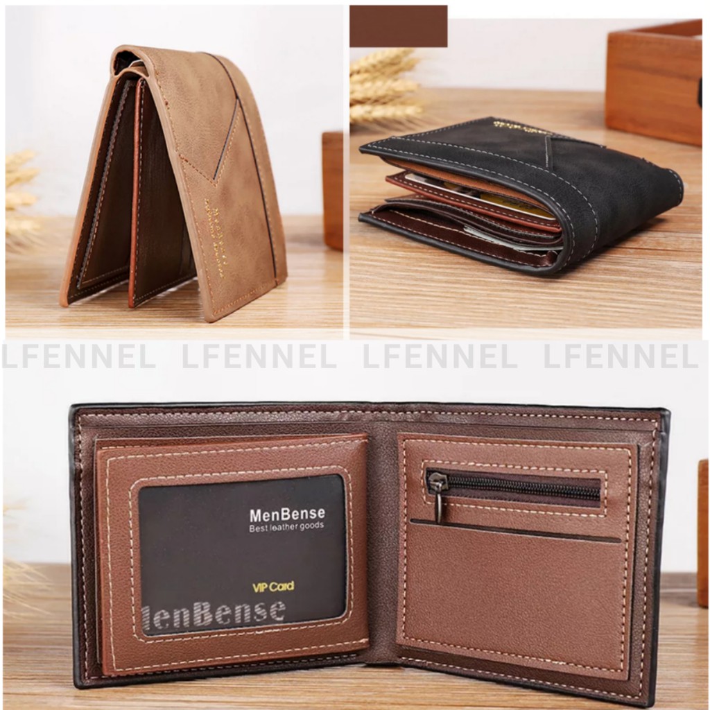Dompet ♕ Design Men Wallet Bifold Leather Dompet Lelaki Modern Casual ...