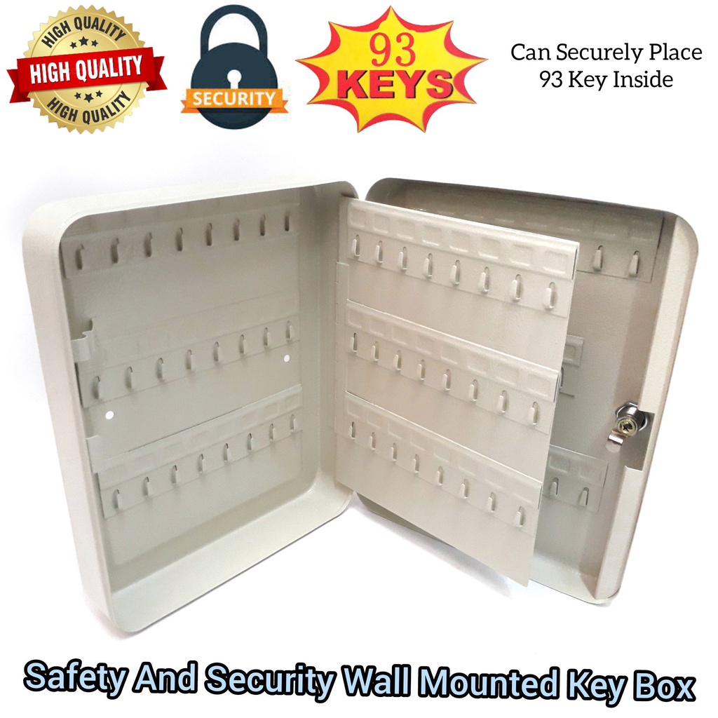 Safety And Security Wall Mounted Metal Steel Key Box For Home Office ...