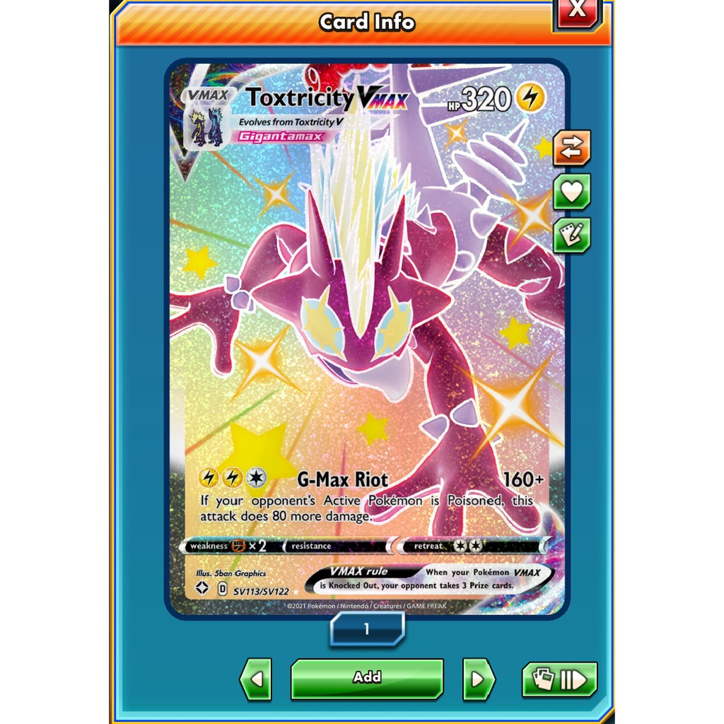 Toxtricity VMAX Shiny (PTCGO DIGITAL CARD) | Shopee Malaysia