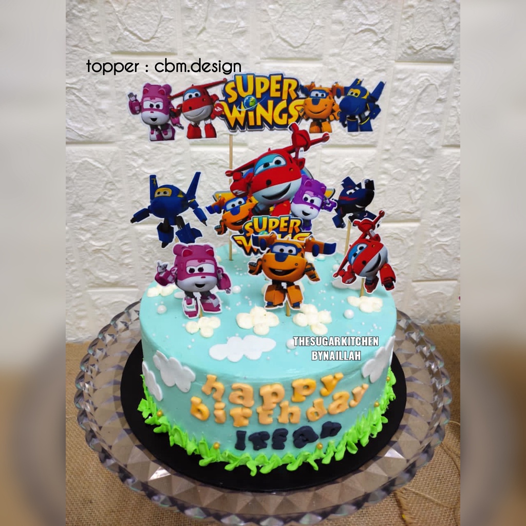 CAKE TOPPER CUSTOM NAMA DAN KARTUN SIAP POTONG | Shopee Malaysia