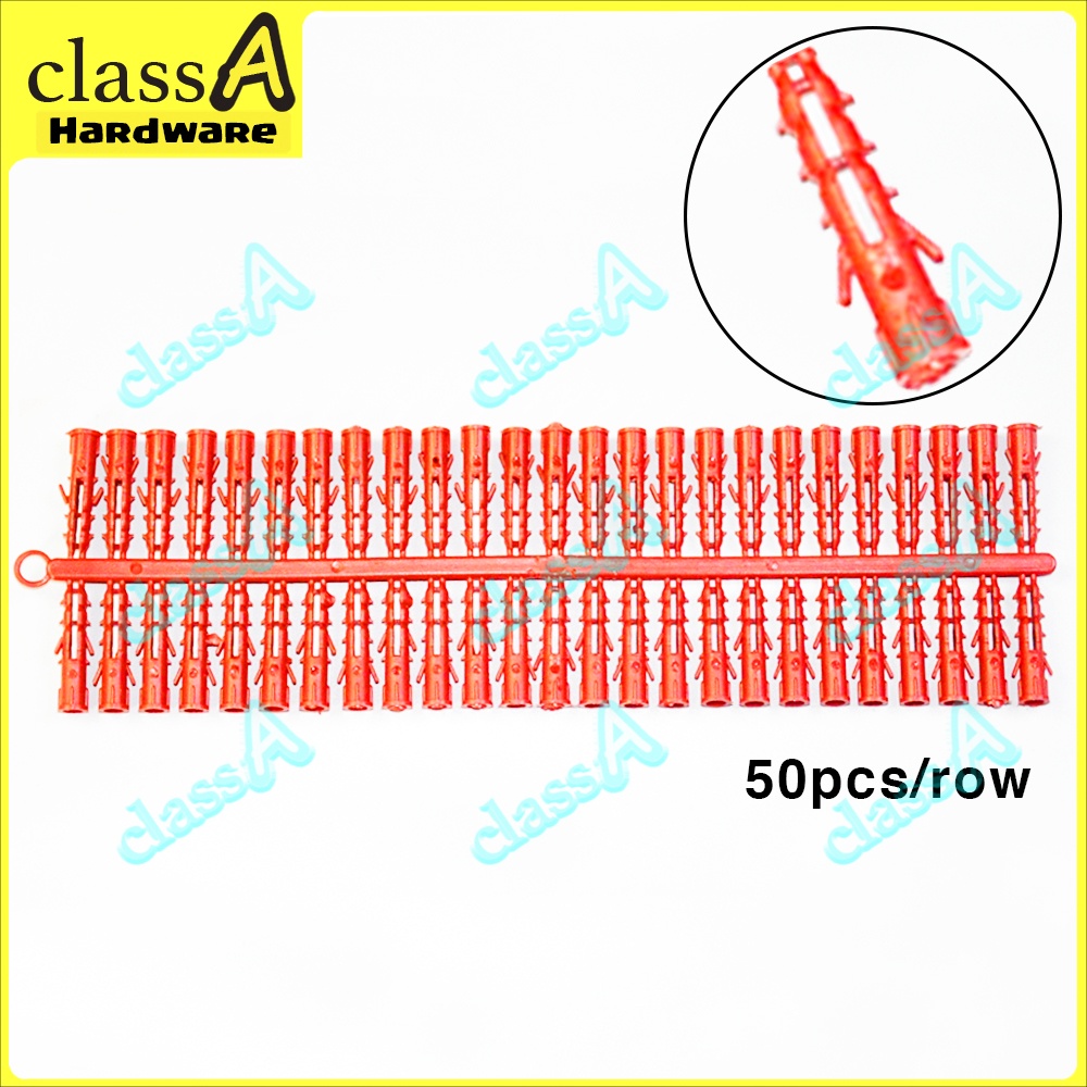 ClassAHW High Quality PVC Red Wall Plug Plastic Screw Wall 6mm Skru ...