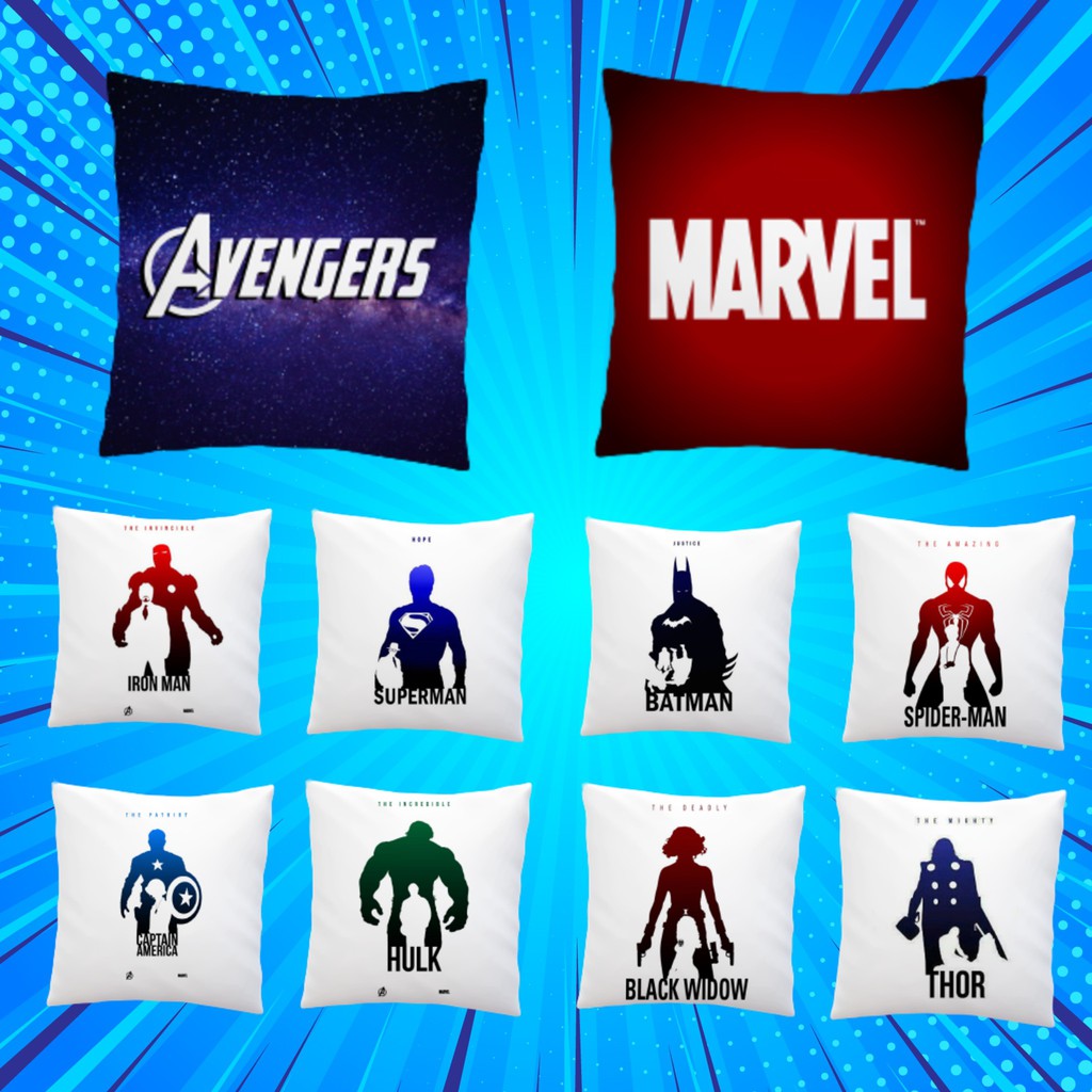 Superhero Marvel movie Cushions Covers Superman Iron Man Spider-Man ...