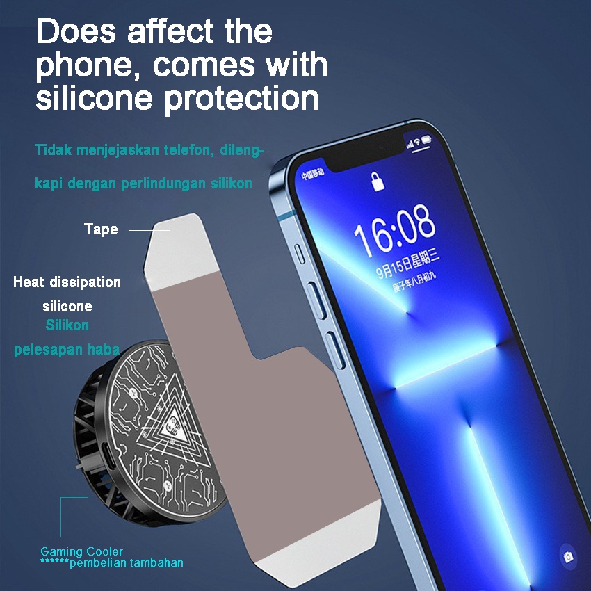 Original W Phone Gaming Cooler Aluminium Heat Plate Magnetic Design ...