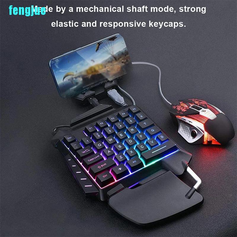 FG One-Handed Mechanical Gaming Keyboard RGB Backlit Portable Mini ...