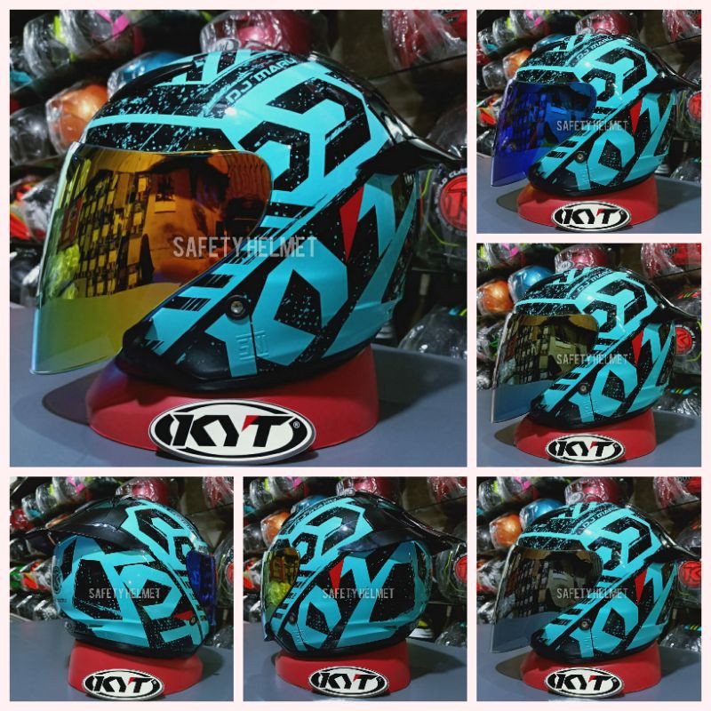 Kyt DJ MARU half face helmet with modified motif (handsome package ...
