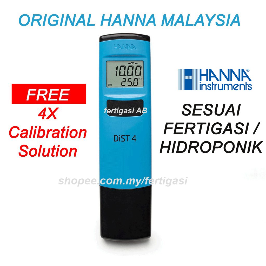 NEW! HANNA EC Meter Fertigasi Hidroponik Hanna Instruments DiST 4 ...