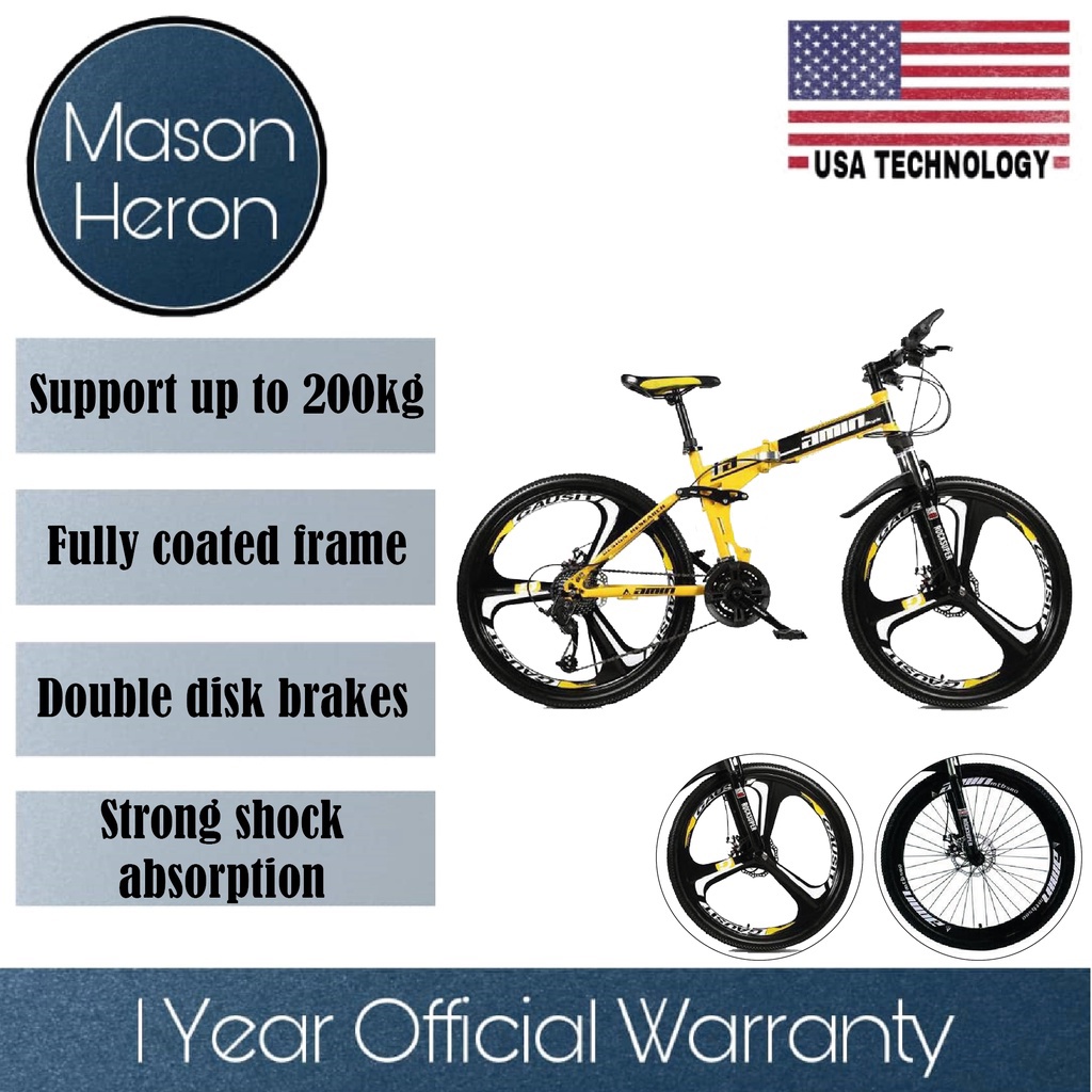 Basikal lipat dewasa Mountain bike bicycle MTB Folding foldable 21 ...