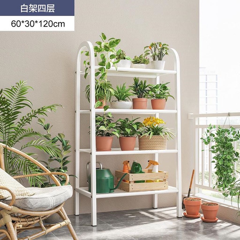 4 / 5 Tier Iron Flower Rack Modern Multi-Layer Shelf Floor-to-Ceiling ...