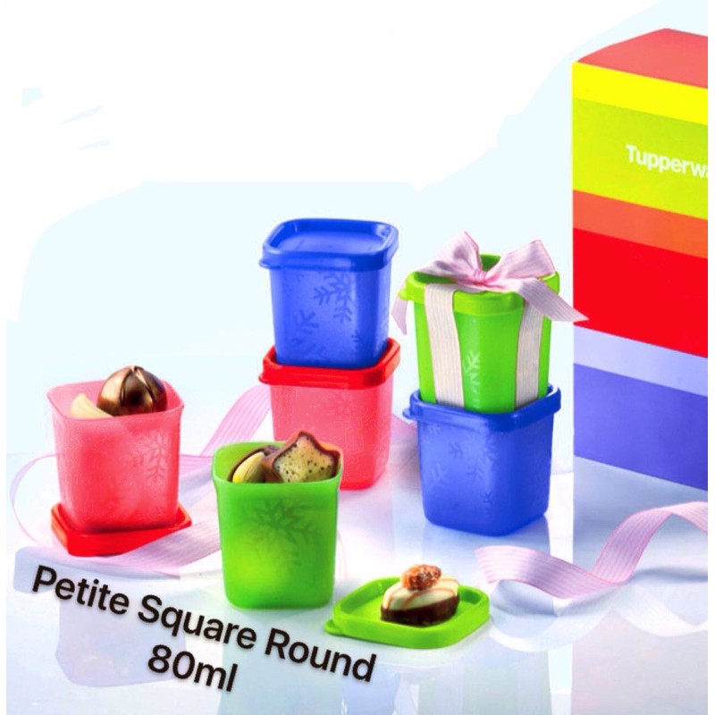 Petit Square Round Set 80ml Tupperware | Shopee Malaysia