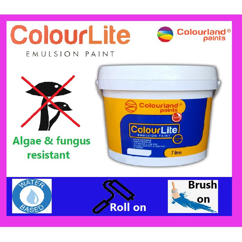 7 Litre COLOURLAND COLOURLITE Emulsion Paints Interior Cat batu Cat ...