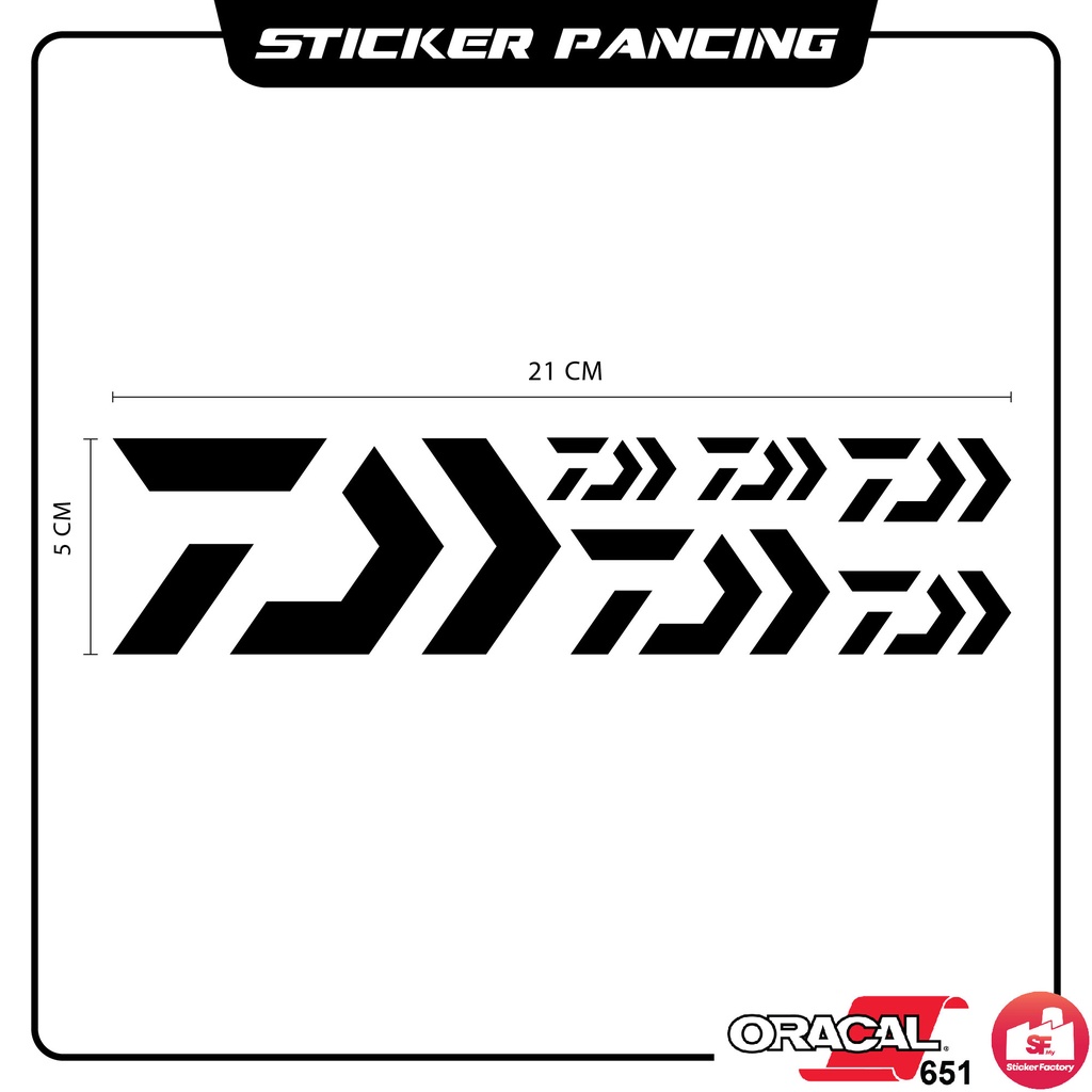 Sticker Pancing Daiwa Fishing Original Oracal Waterproof Premium Decal ...