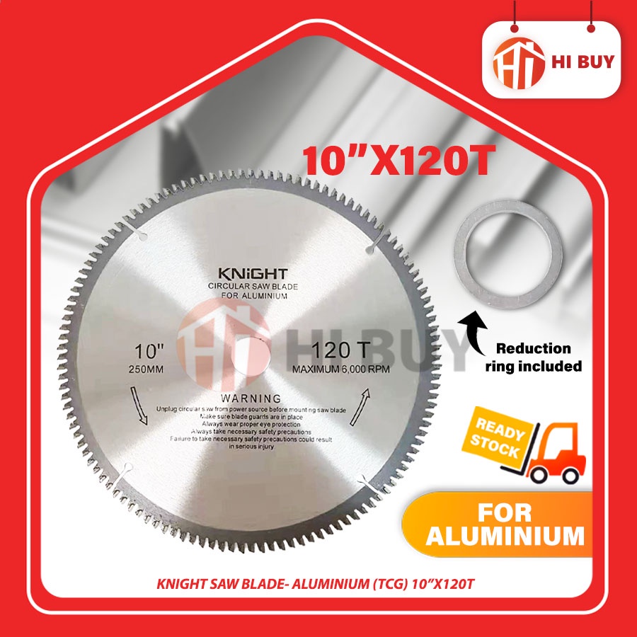 KNIGHT SAW BLADE- ALUMINIUM 10" X 120T (TCG)/ CIRCULAR MITER SAW ...
