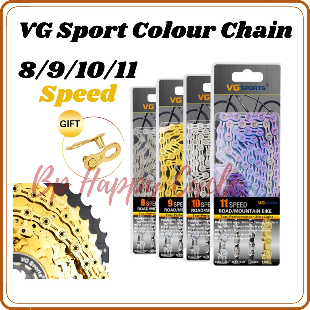 [MALAYSIA STOCK] VG Sports Chain 8 9 10 11 Speed Bicycle Chain Mountain ...