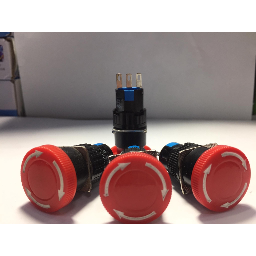 Emergency STOP Button ( STOP ) Phi 16mm /3 pins 250VAC/5A | Shopee Malaysia