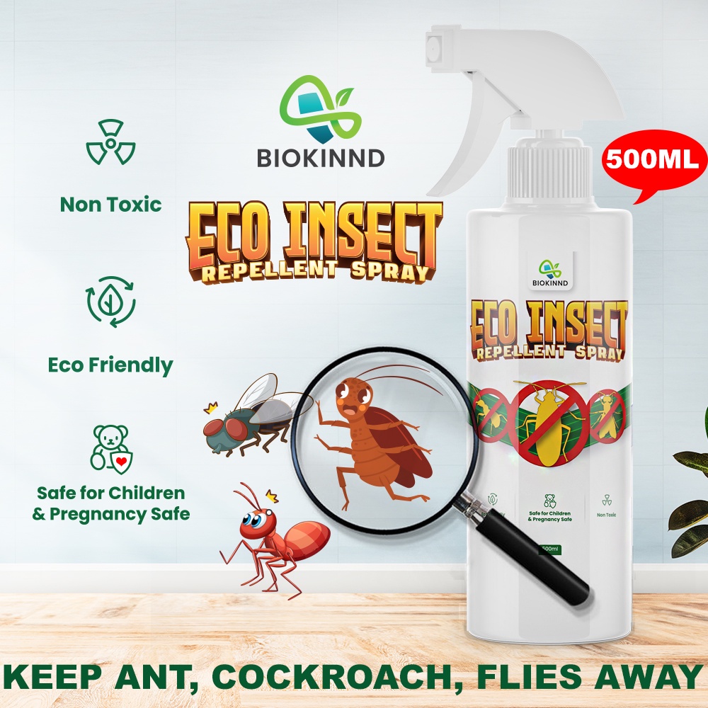 BIOKINND Eco Insect Repellent Water Based Spray (500ml) Penghalau ...