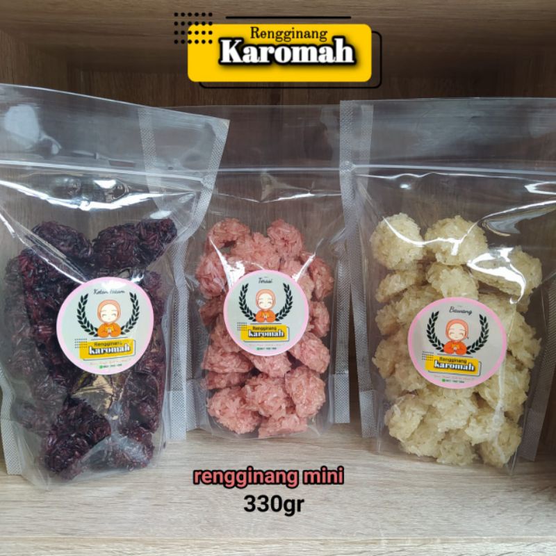 PUTIH HITAM Ranginang / mini rengginang / raw endul 330gram karomah ...