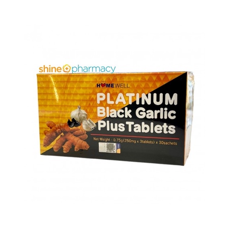 Homewell Platinum Black Garlic Plus Tablets 30x3s (Box) | Shopee Malaysia