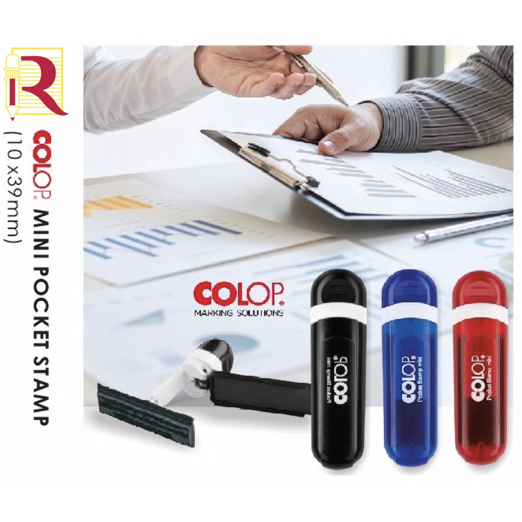 COLOP MINI POCKET STAMP I SELF-INKING I HANDY STAMP I RUBBER STAMP I ...