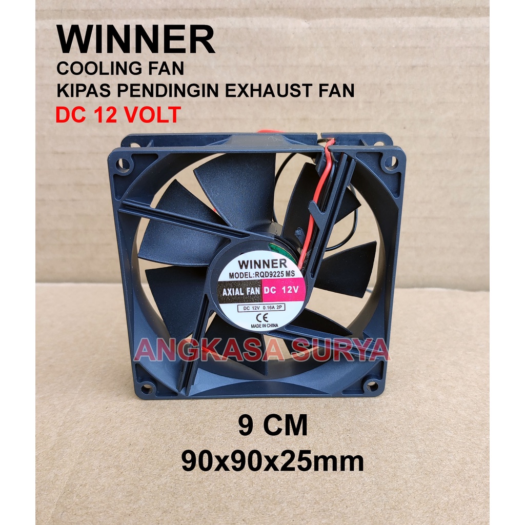 Fan DC 12v 9cm 9x9 12 volt WINNER Cooling Fan Exhaust Fan 12volt 9 cm ...