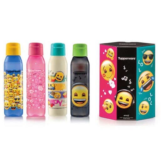 (OCTOBER SALE) TUPPERWARE EMOJI ECO BOTTLE 500ML (4) With BOX | Shopee ...