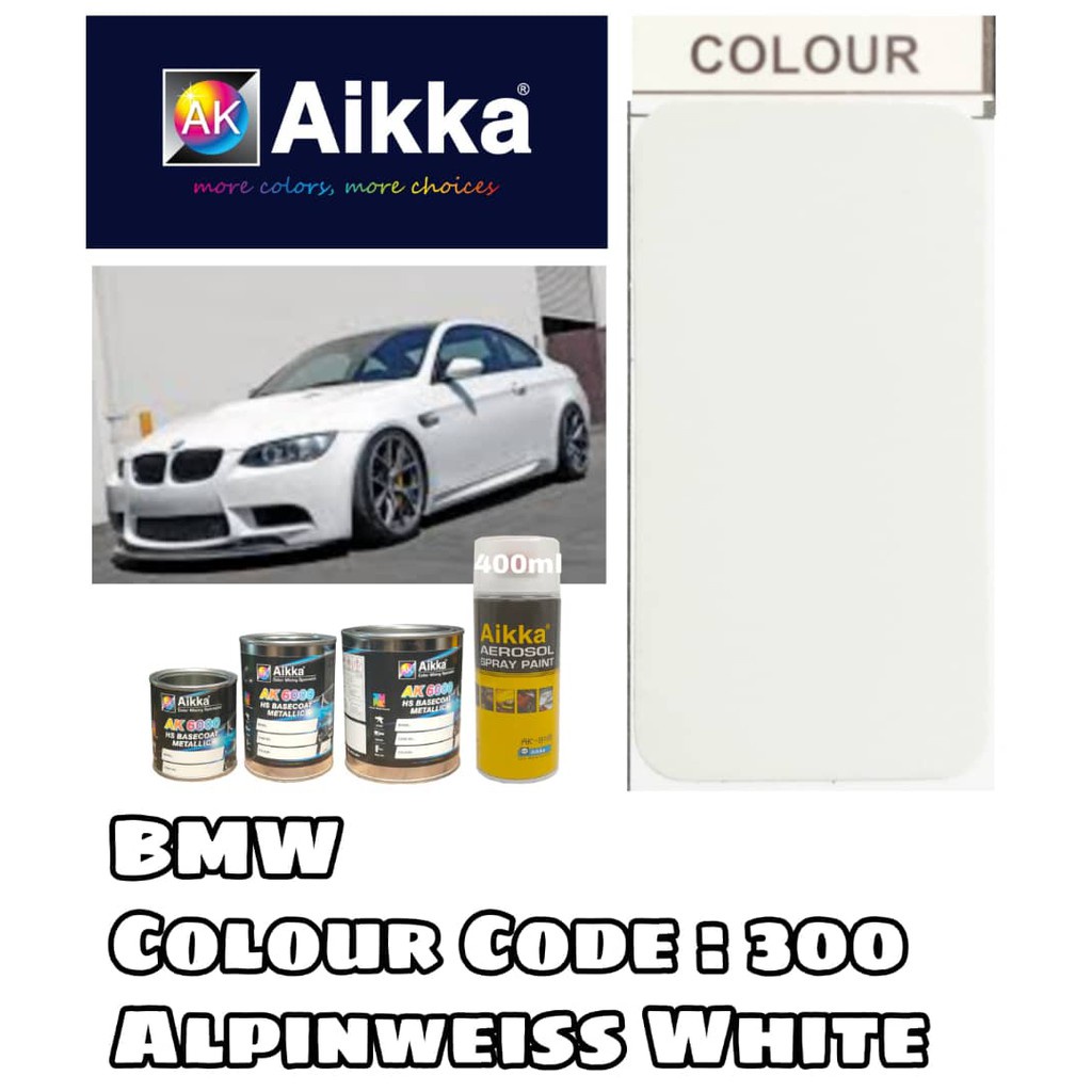 AIKKA BMW 300 ALPINWEISS WHITE / Automotive Paint Basecoat / Car ...