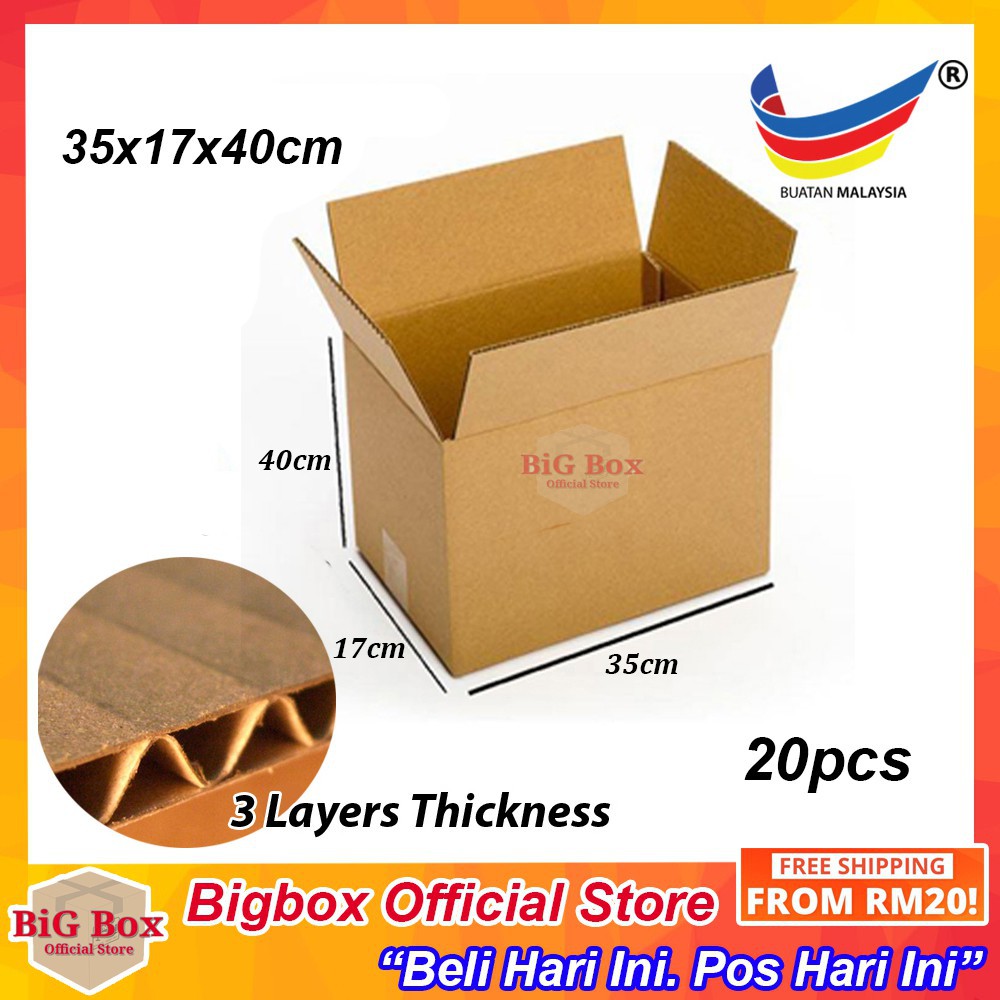20pcs Packing Box Packaging Box Carton Box Paper Boxes Kotak - 35*17 ...
