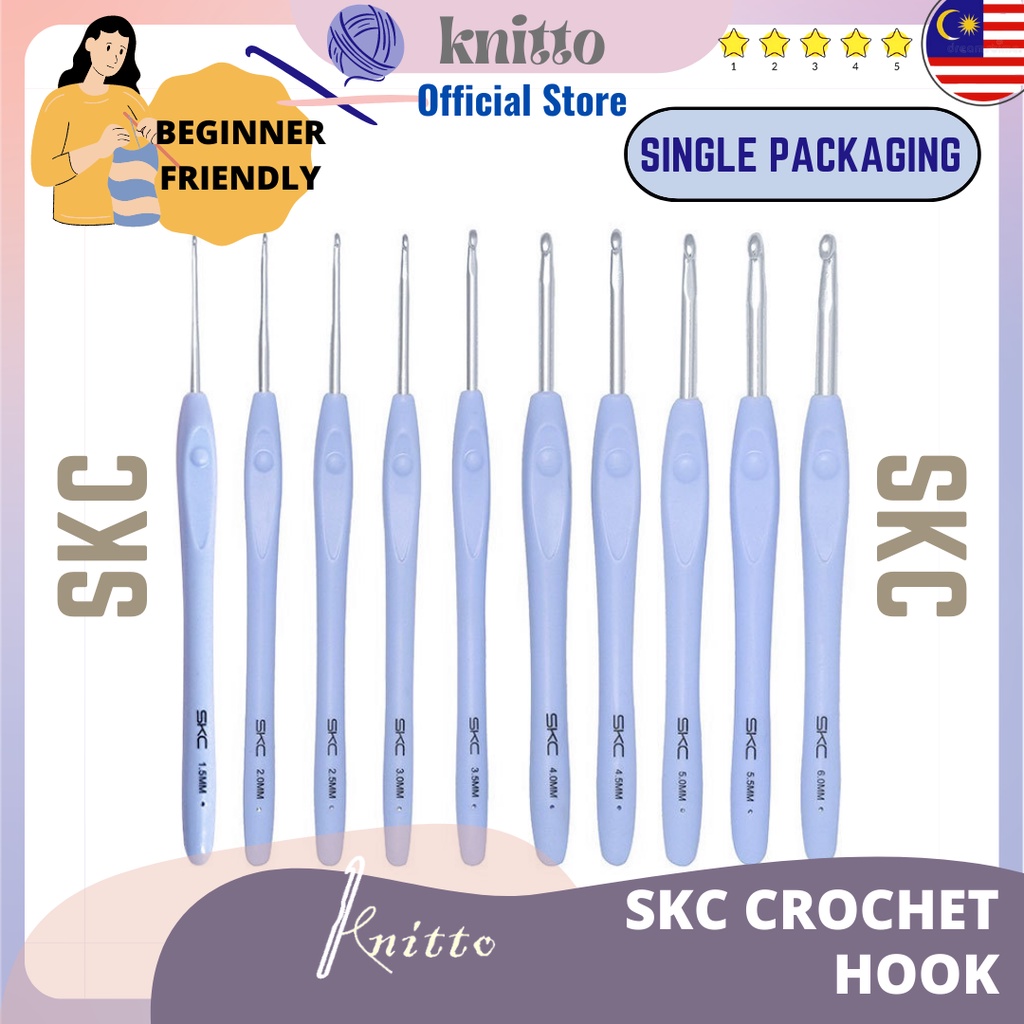 SKC Crochet Hook Soft Handle Knitting Hook Yarn Knitting Amigurumi ...