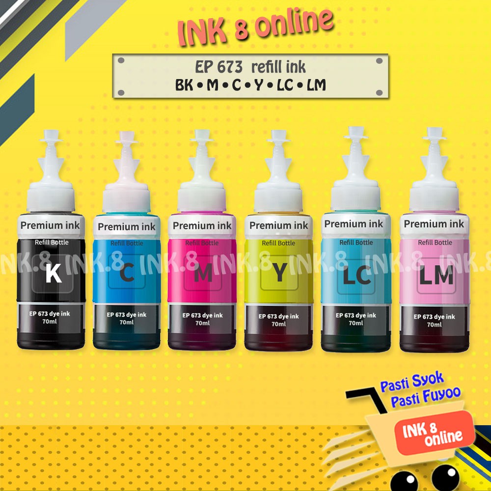 673 Ink refill printer compatible for EPSON L800 / L805 / L850 / L1800 ...