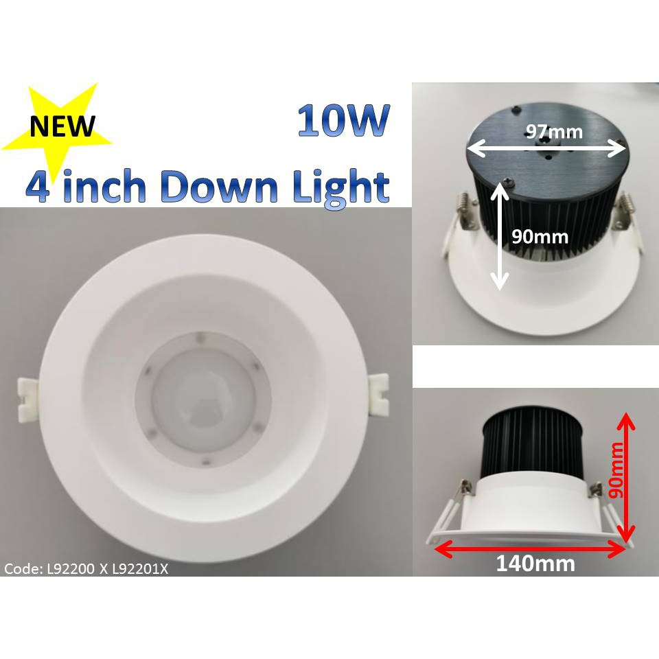 DOWNLIGHT 10W 4" 4 INCHES ROUND | Shopee Malaysia