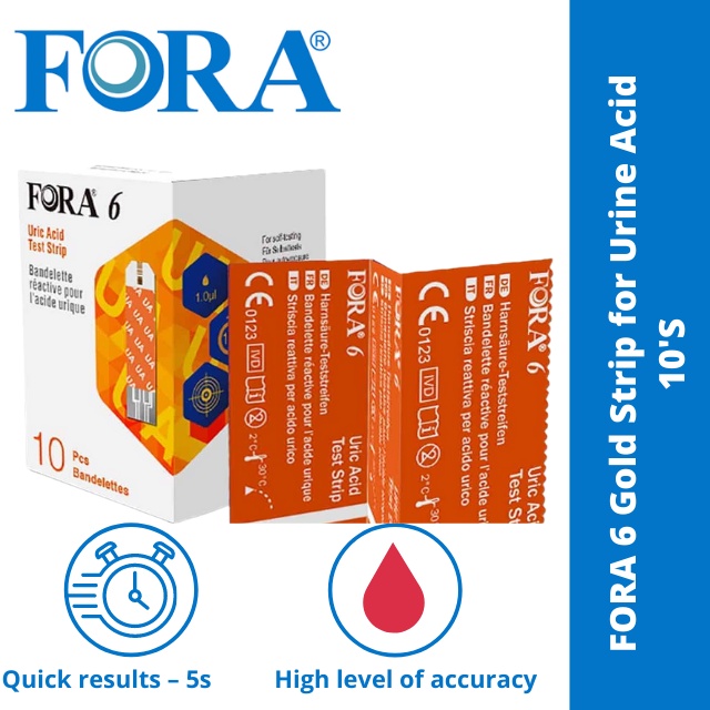 FORA 6 Plus GOLD STRIP FOR URIC ACID 10'S | Shopee Malaysia