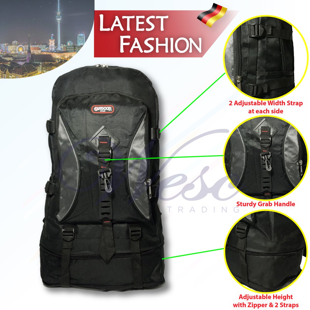 German Design LARGE Hiking & Travel Outdoor Star Water Resistant ...
