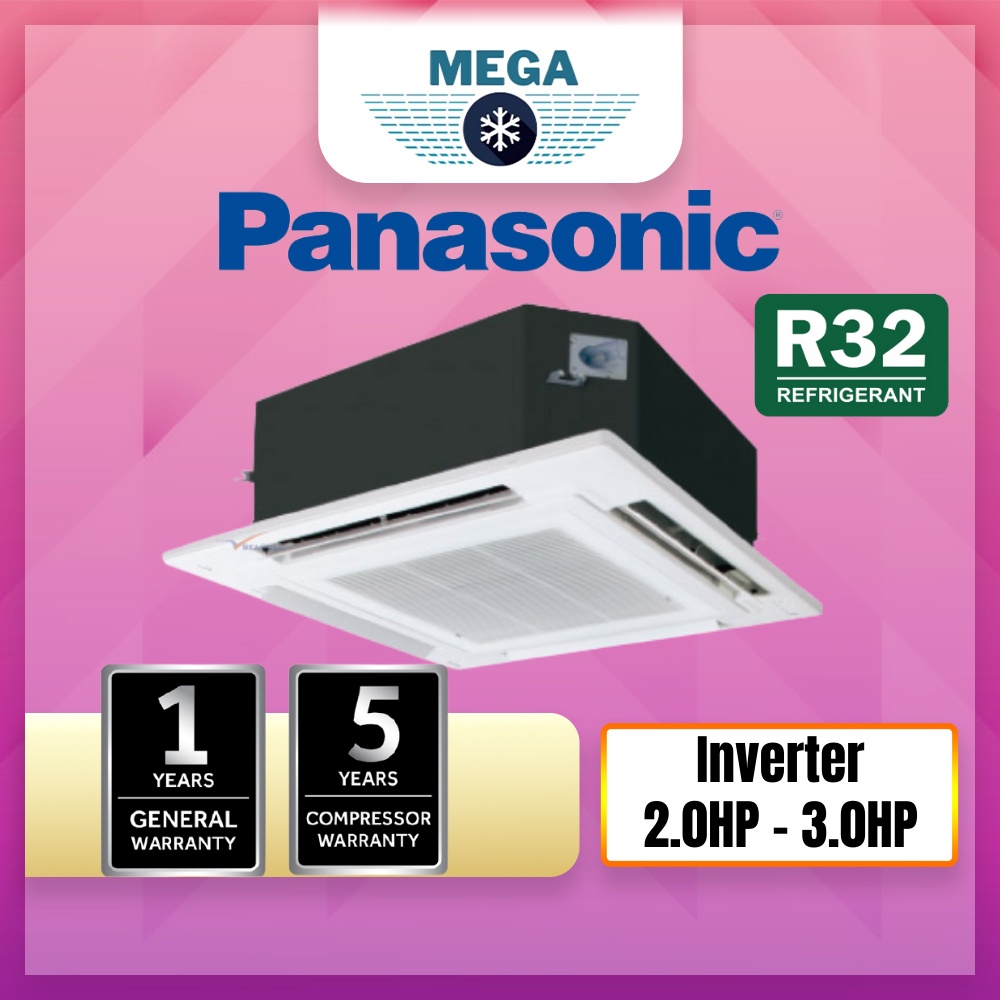 Panasonic Ceiling Cassette Inverter R32 [2.0HP - 3.0HP] | Shopee Malaysia