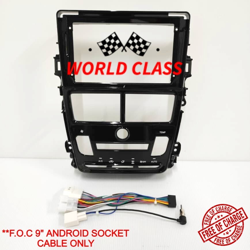 TOYOTA VIOS/YARIS 2019-2021 AUTO AIR-COND 9" ANDROID CASING (FREE PLUG ...