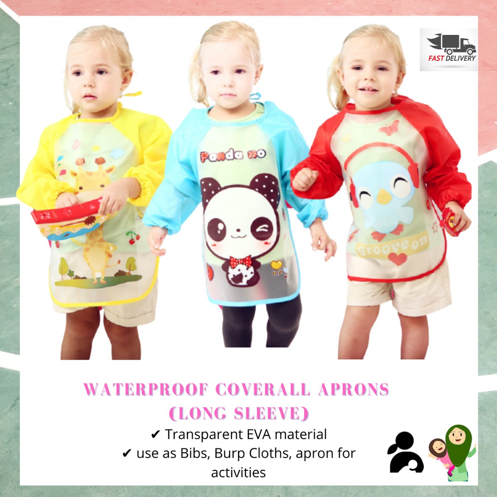 CB : KIDS WATERPROOF COVERALL APRONS II LONG SLEEVE II APRON KANAK ...