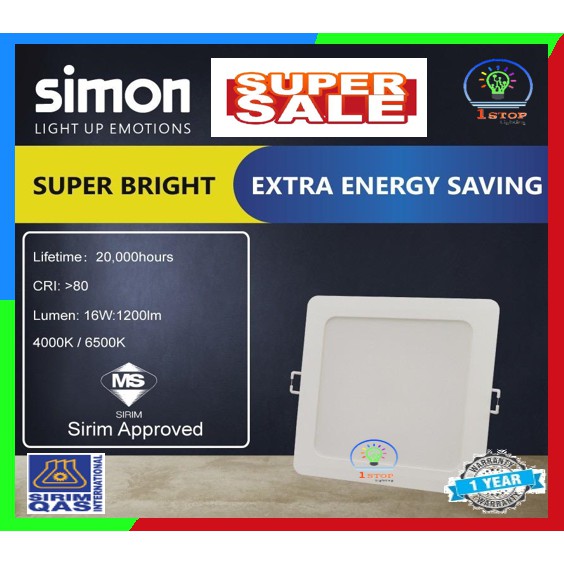 Simon Valor model LED Downlight 6inch 4inch Sirim Approved | Shopee ...
