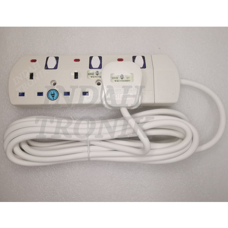 High Quality 3/4/5 Gang Trailing Socket Extension Socket 2 / 5 Meter 3C ...