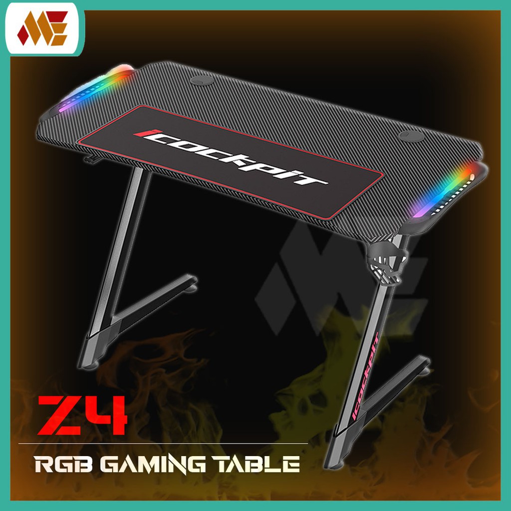 Hot Selling PC Computer Desk Gaming Table with LED Light Gaming Desk ...