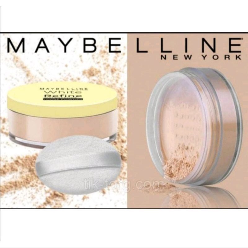 MAYBELLINE NEWYORK WHITE REFIND Waterproof Loose Powder | Shopee Malaysia