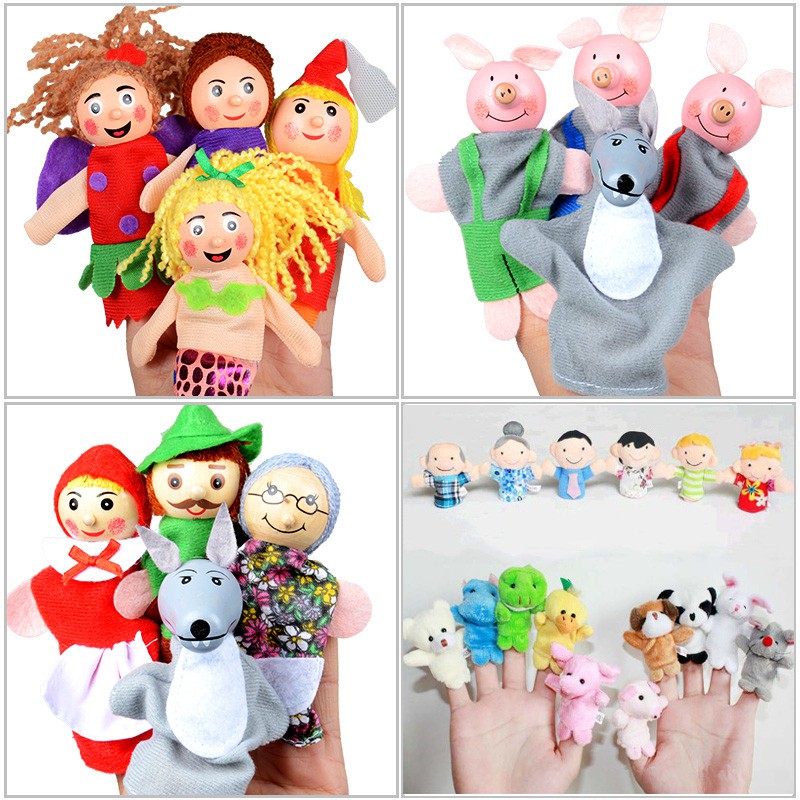 Story Finger Puppet Set Fairy Tale Finger Toys Plush Soft Puppet Little ...