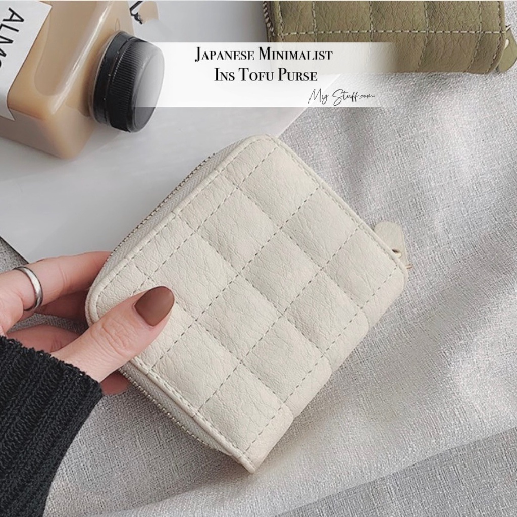Mystuff527 NEW Japanese Minimalist Ins Tofu Purse Short Purse Women ...