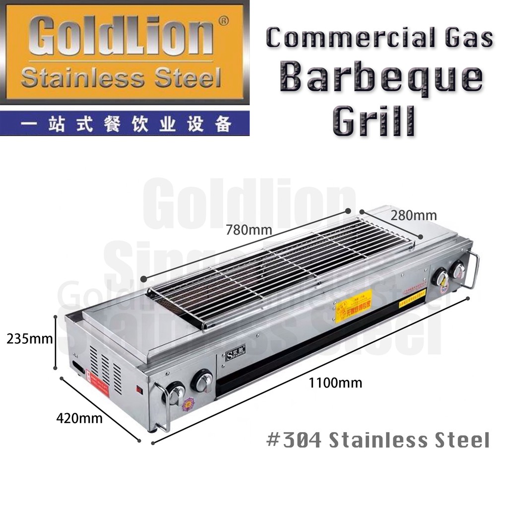 Stainless Steel Satay Smokeless Barbecue BBQ Grill with Infrared Burner ...