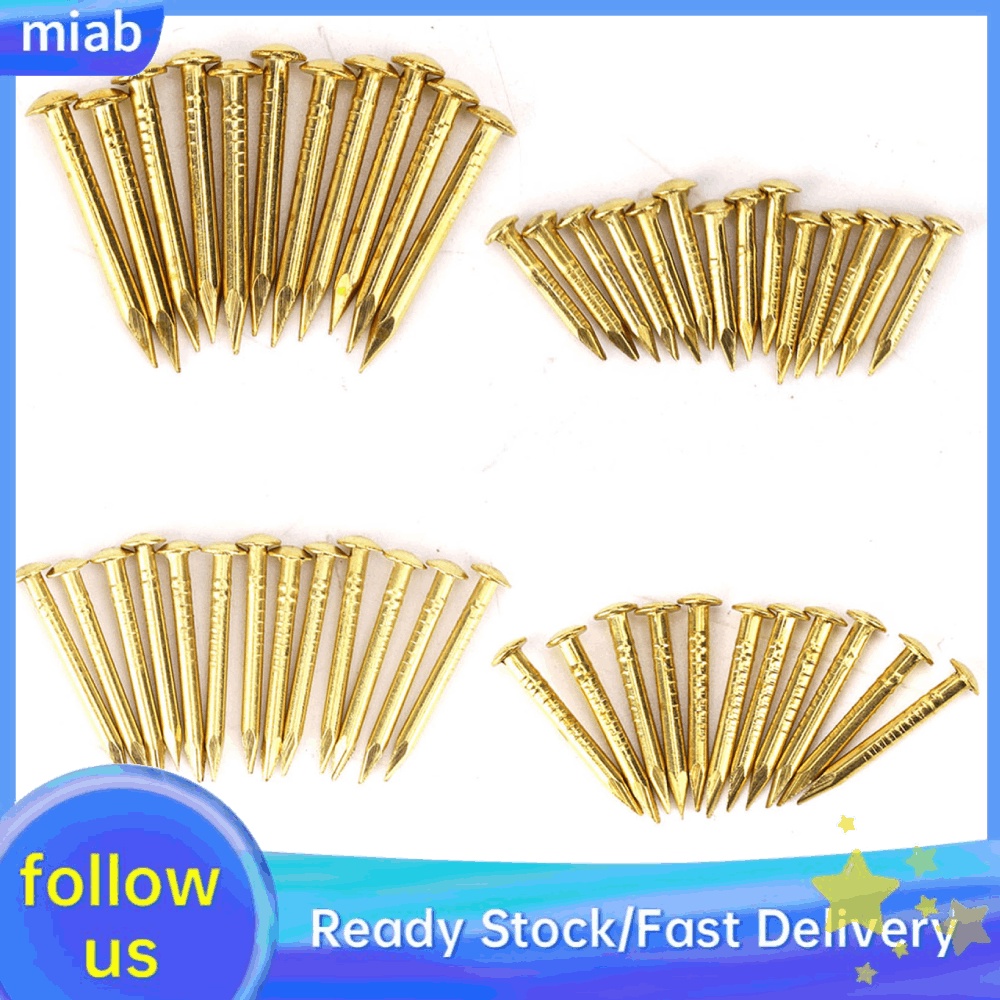 MaiB 100Pcs Round Head Nail Brass Furniture Hinge Hardware Accessories ...